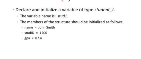 Solved Declare And Initialize A Variable Of Type