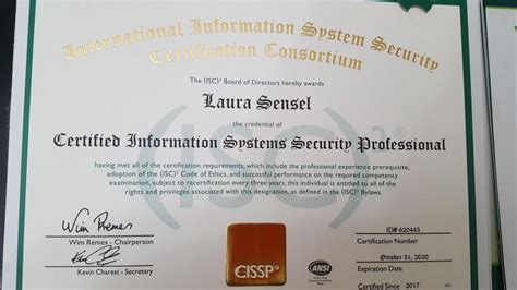 Laura Sensel On Linkedin Its Official So Excited To Receive My Cissp