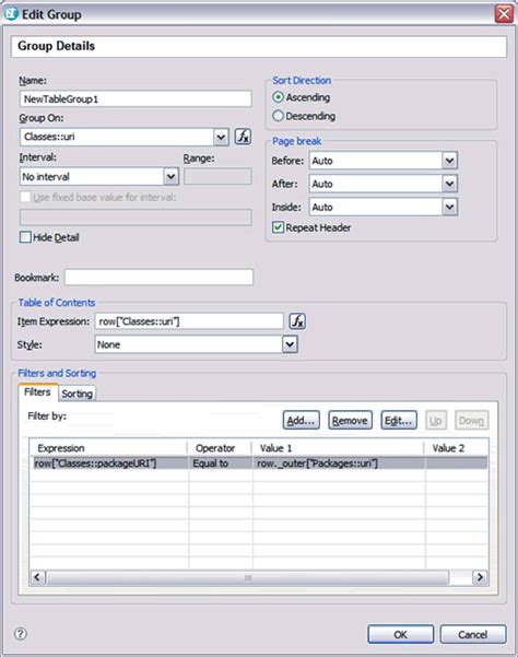 how to map hierarchical data structures in a model to relational data structures in a report