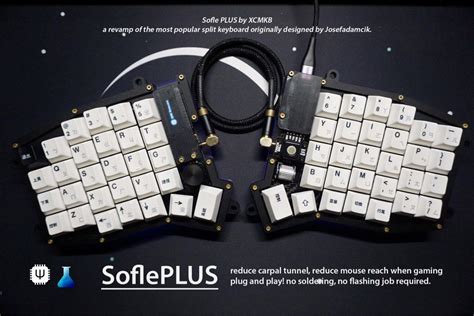 New Sofle Plus By Xcmkb Split Keyboard Pimoroni Trackball Horizontal Wheel Knob Computers