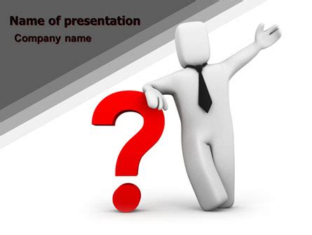 Red Question Mark Under Hand Of Man Presentation Template For PowerPoint And Keynote PPT Star