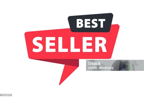 베스트셀러 배너 음성 버블 라벨 스티커 리본 템플릿 벡터 스톡 일러스트 레이 션 베스트셀러 개념에 대한 스톡 벡터 아트 및 기타