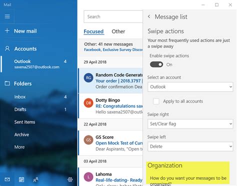 Disable Conversation View In Mail App In Windows 11 10