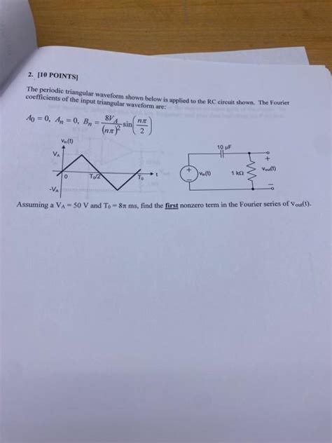 Solved The Periodic Triangular Waveform Shown Below Is