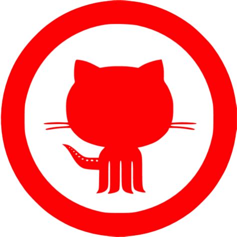 Red Github 10 Icon Free Red Site Logo Icons