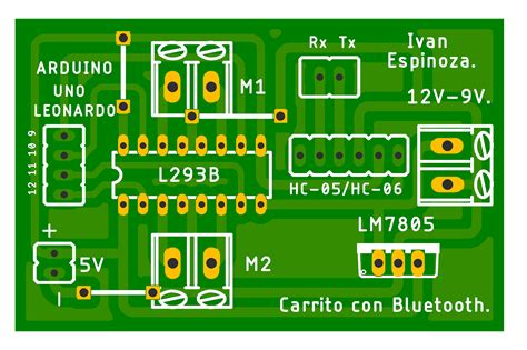Carrito A Control Remoto Con Arduino Bluetooth Android Circuito En Protoboard Y En Baquelita