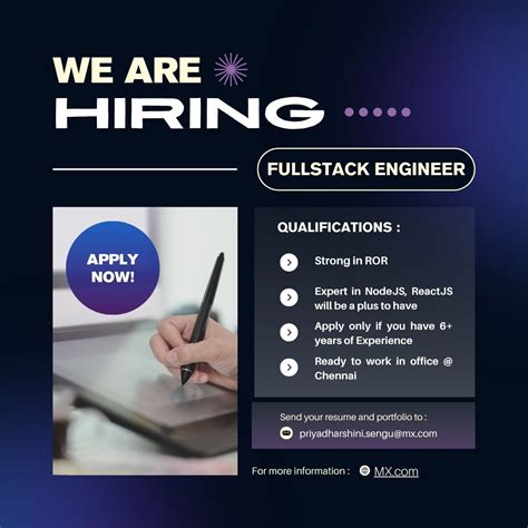 Hiring Fullstackengineer Ror Rubyonrails Nodejs Reactjs