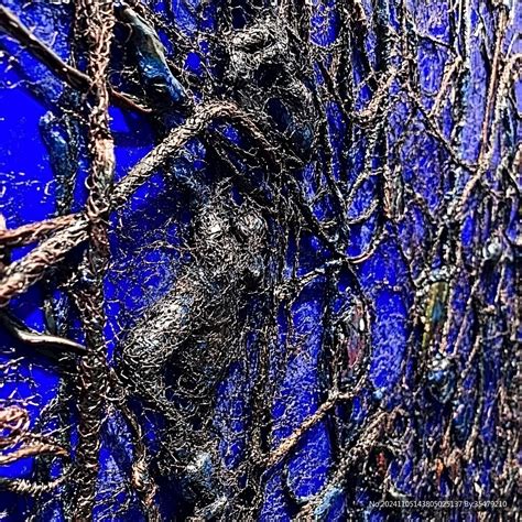 Ai创作图蓝色饰画 染色玻璃肌理油画扎染 肌理油画扎染 蓝色布纹抽象画装饰画 高清印花肌理油画扎染 烫深蓝金 印象肌理纹路 蜕变蓝色背景墙 烫蓝金 蓝色油画纹路喷绘 肌理艺术装饰 综合材料艺术