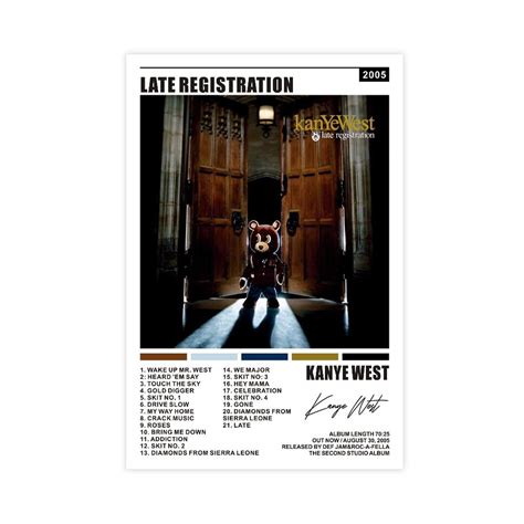 Kanye West Late Registration Album Cover Canvas Poster Modern Music
