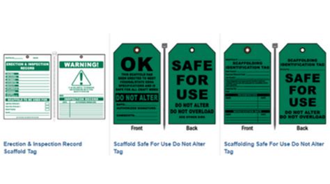 Scaffolding Safety Scaffold Tagging NISHE