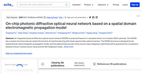 On Chip Photonic Diffractive Optical Neural Network Based On A Spatial
