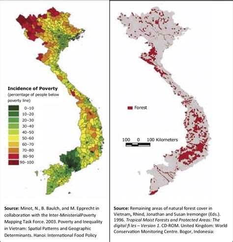 5 Forest Cover And Incidence Of Poverty Maps Of Vietnam Download Scientific Diagram