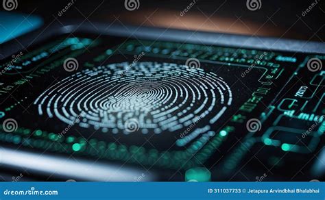 Digital Fingerprint Scanner Scan Biometric Identity And Access