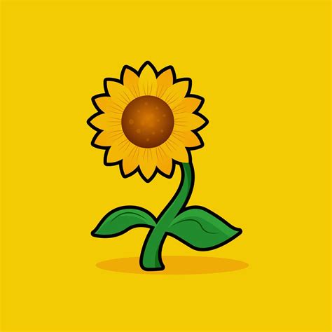 Vector De Girasol De Dibujos Animados Para Imágenes Prediseñadas O