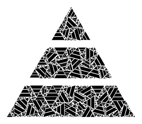 pyramide recursion icon mosaic of self items stock vector