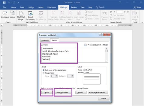 How To Print Labels From Word Worksheets Library