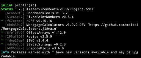 How To Save The Output From Pkgstatus As A String Variable General Usage Julia