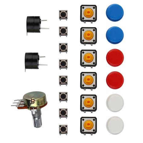 Electronic Starter Kit Resistor Buzzer Breadboard Led Cable Capacitor Led Potentiometer For