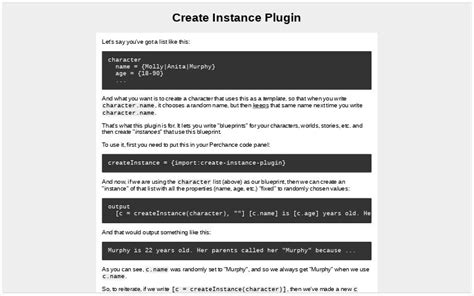 Create Instance Plugin
