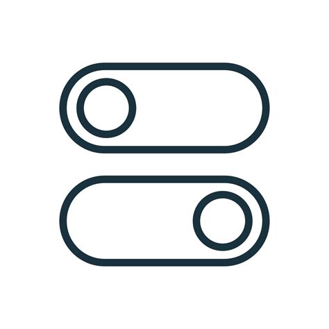 Toggle Buttons Line Icon Slide On And Off Switch Button Linear Icon For Devices User Interface