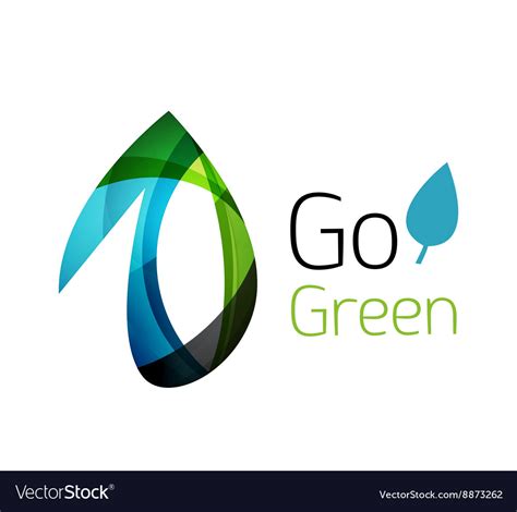 Colorful Leaf Logo Geometric Abstract Icon Vector Image