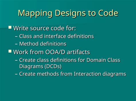 11mappingdesigntocodeppt Software Engineering Ppt
