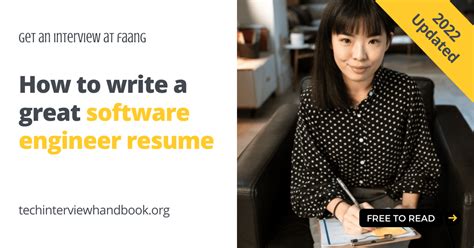 Practical Guide To Writing Faang Ready Software Engineer Resumes Tech Interview Handbook