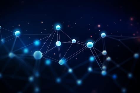 Premium Photo Network Connections Technology On Dark Blue Background