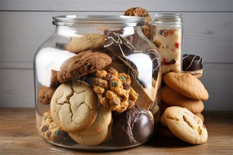 Cookie Jar With Variety Of Cookies Including Seasonal And Holiday