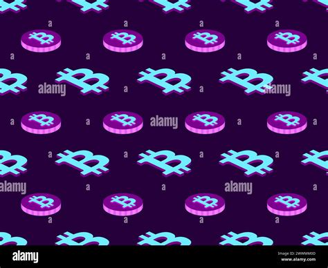 Bitcoin 3d Coins Seamless Pattern Isometric Gold Coins And Bitcoin Symbol Bitcoin