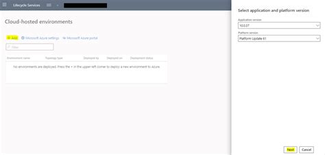 How To Create A New D Fo Cloud Hosted Environment