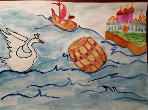 Рисунки по сказкам пушкина 1 класс