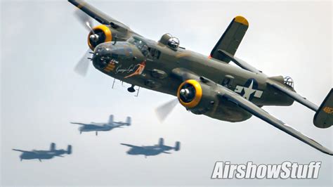Mitchell Madness Thirteen B 25 Bombers Flying Together Thunder Over