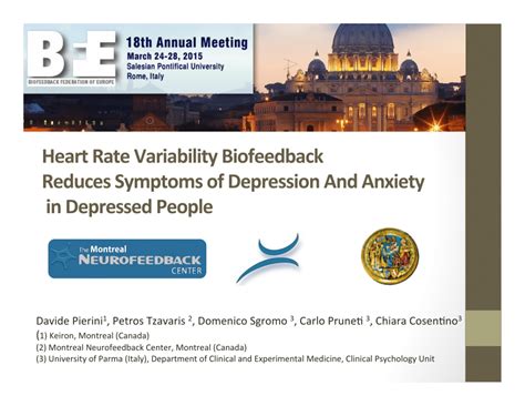 Pdf Heart Rate Variability Biofeedback Reduces Symptoms Of Depression