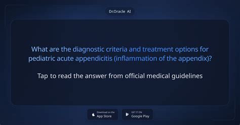 What Are The Diagnostic Criteria And Treatment Options For Pediatric