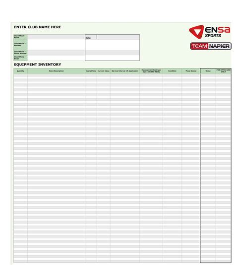 Free Printable Asset List Templates Excel PDF Word