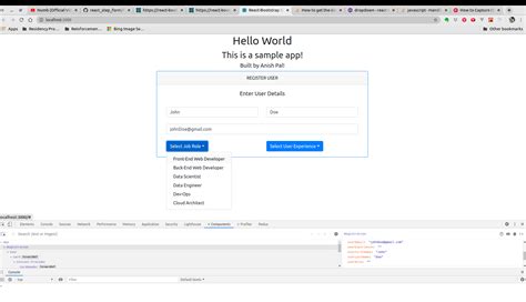 Javascript How To Get The Data From Dropdown Component In React And Update State Stack Overflow