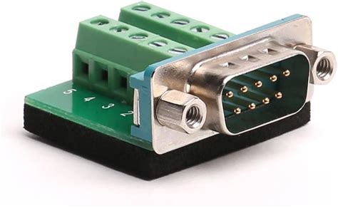 DB9 Breakout Board DB9 RS232 Serial Male To Terminal Block 10P Adapter BigaMart