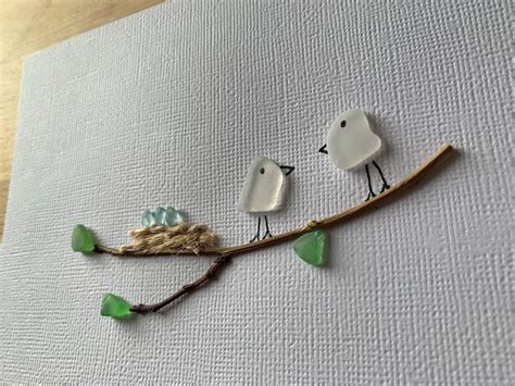 Unframed Sea Glass Art Picture Customize And Personalize To Etsy