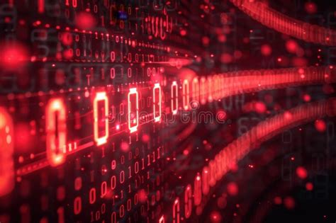 Digital Binary Coding On Network Futuristic Technology Background