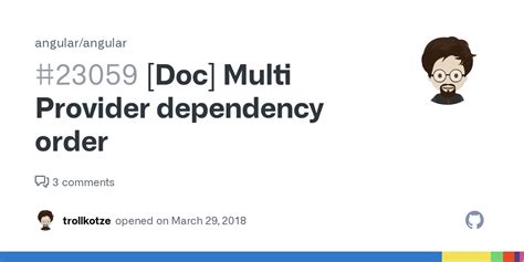Doc Multi Provider Dependency Order · Issue 23059 · Angularangular
