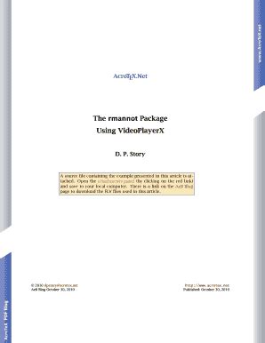 Fillable Online Math Uakron The Rmannot Package Using Videoplayerx
