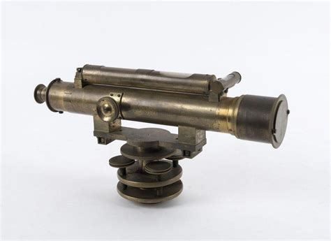 19th Century Brass Dumpy Level With Compass Base Zother Industry