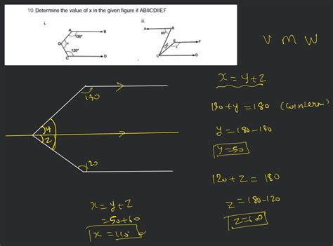 10 Determine The Value Of X In The Given Figure If Abiicdiief I Ii