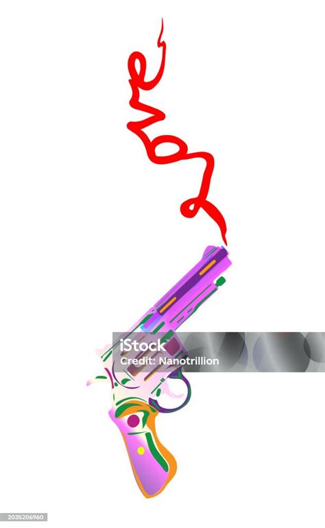 사랑 단어 손으로 그린 글자와 총 드라이 스모크는 현대 서예 단어를 좋아합니다 배너의 텍스트 디자인 밝은 배경에 빨간색