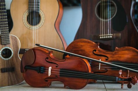 Premium Photo Closeup Shot Of Different Musical String Instruments