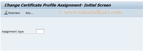 QC SAP Tcode Change Certificate Profile Assignment