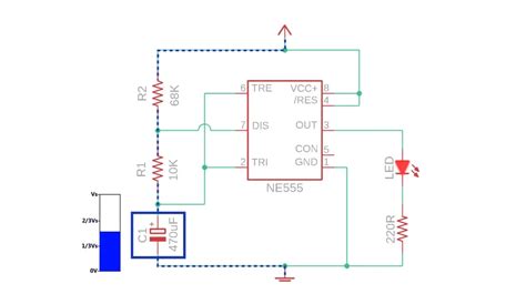 How To Make A Blinking LED Using A 555 Timer IC ElectronicsHacks