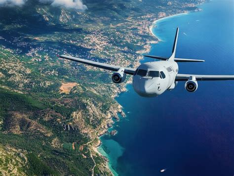 Surveillance Aircraft Monitoring Coastal Areas Premium Ai Generated Image