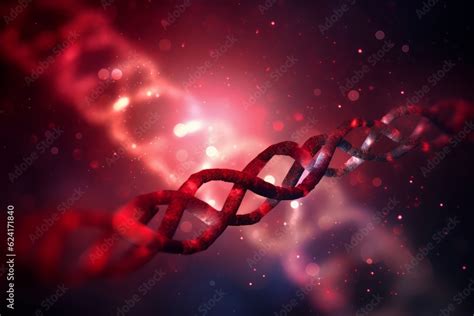 DNA Strand Spiral DNA Strand In A Vein Ambience Illuminated By A Bright Molecule Unveiling